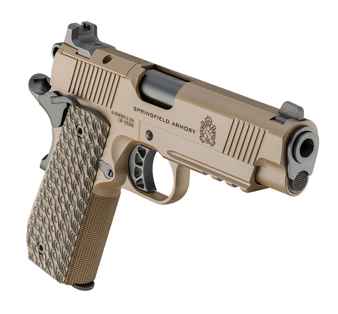 Springfield 1911 TRP AOS 4.25" 9mm Handgun | Coyote Brown | Optic-Ready ...